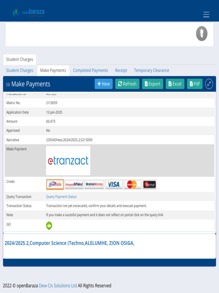 Babcock University Management Information System | PDF