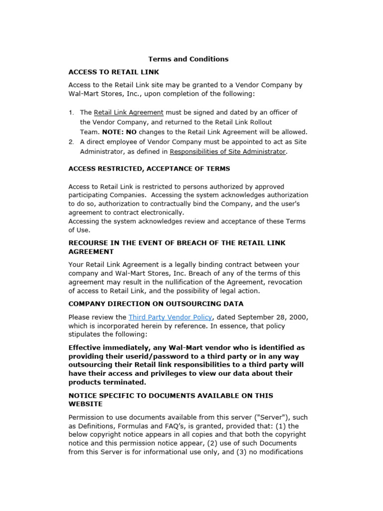 Third Party Vendor Policy | PDF | Copyright | Walmart