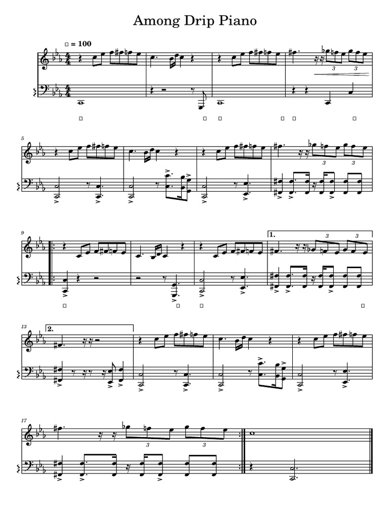 Among Drip Piano | PDF