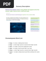 Sound Descriptions for Writers | PDF | Sound | Senses
