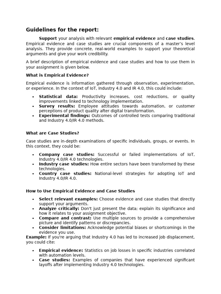 EIOT - Assignment Guidelines | PDF | Empirical Evidence | Statistics
