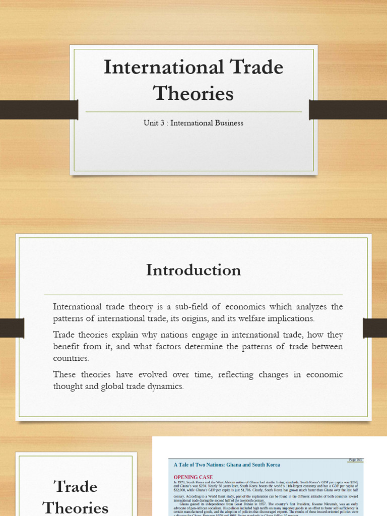 Unit 3 Trade Theories | PDF | Economies | Trade