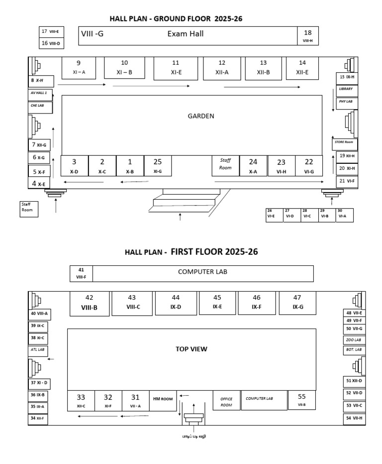 Ground Floor Hall Plan 2025-26 | PDF