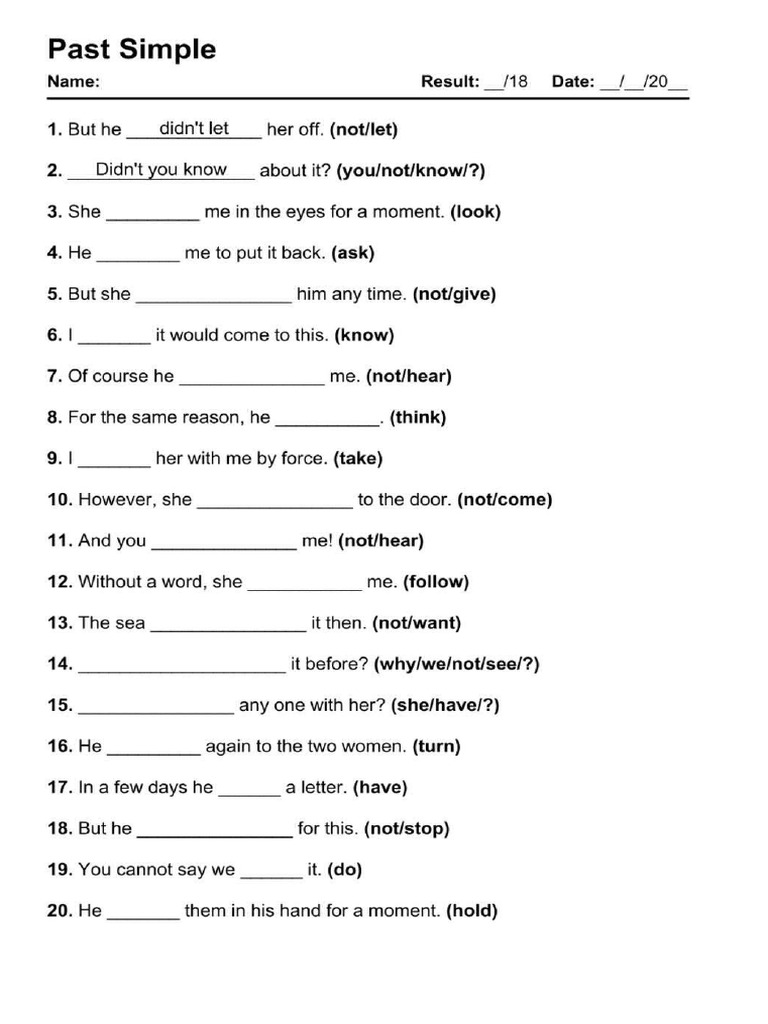 Simple Past Miss Romi | PDF