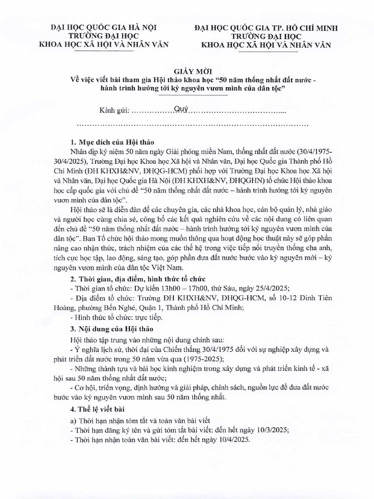 GMVB - HT 50 Năm GPMN - Ussh | PDF