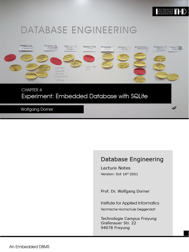 Slides 4 Sqlite 2020 10 16 PDF | PDF | Data | Computer Architecture