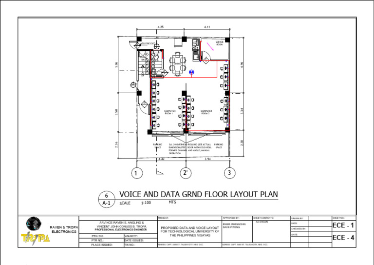 Data and Voice Layout Plan for TUPV | PDF