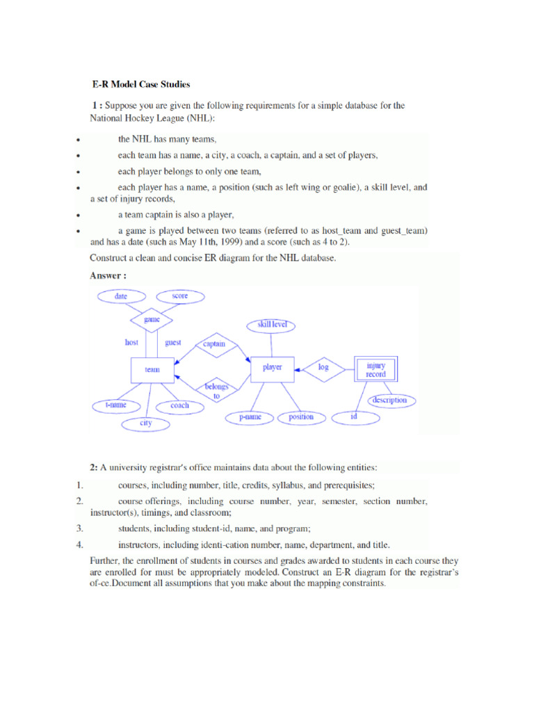ER Model Case Studies | PDF