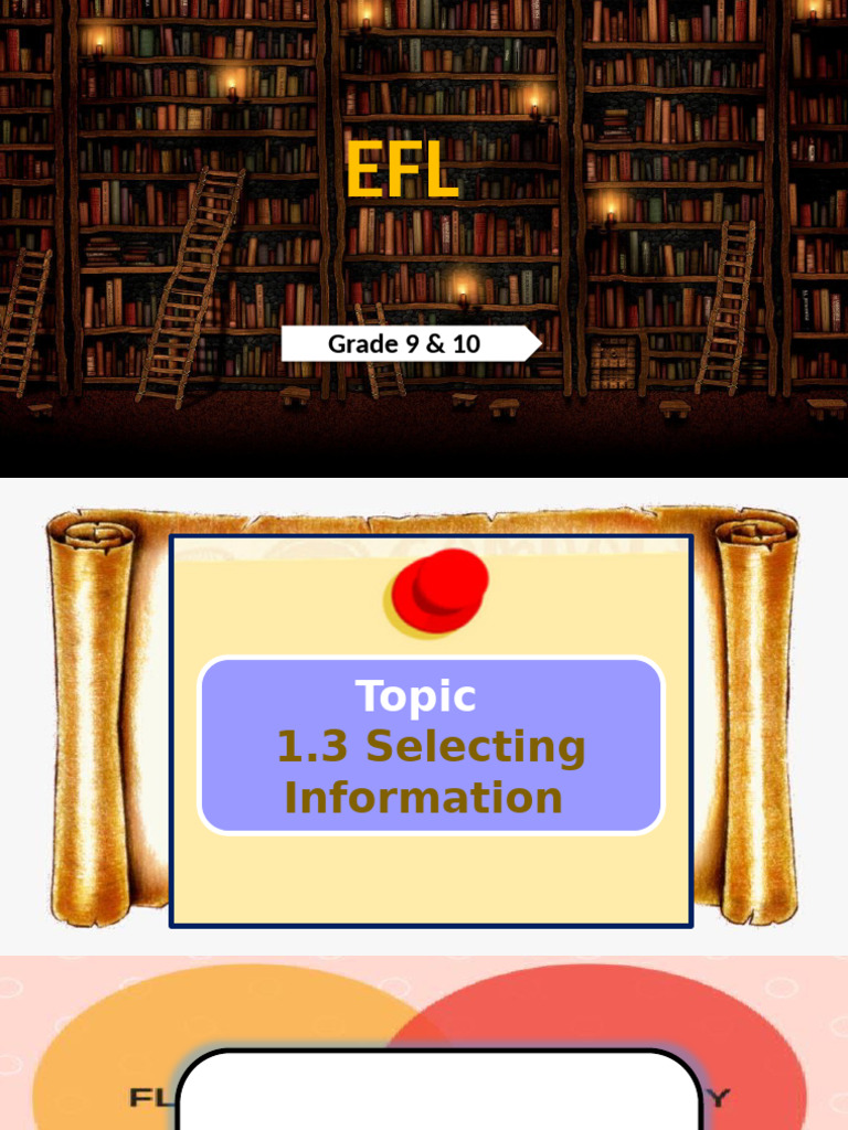 Selecting Relevant Information in EFL | PDF | Semantic Units | Languages
