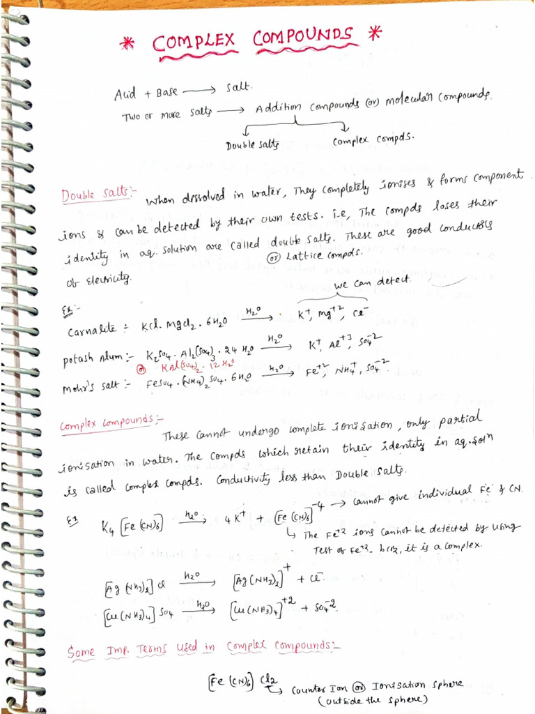Complex Compounds | PDF