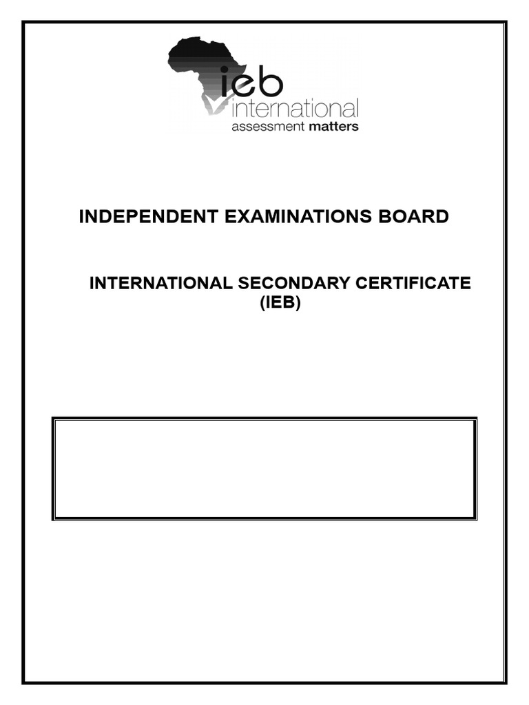 IEB ISC Curriculum Overview: Physical Sciences | PDF | Educational ...
