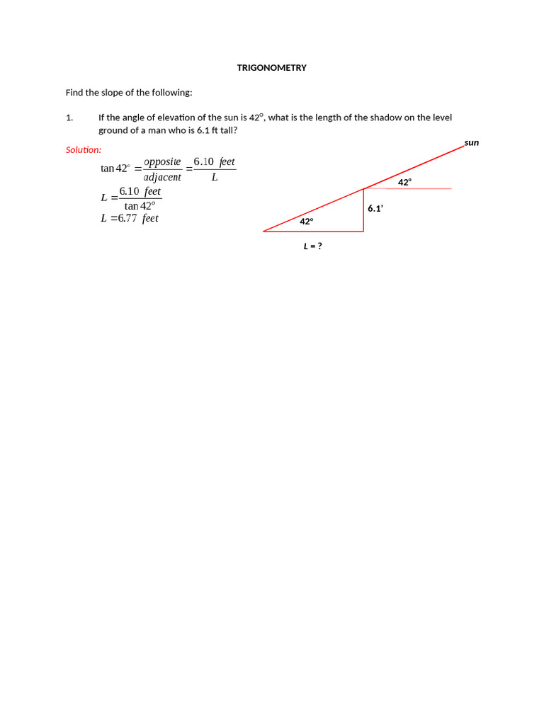 Abele Reviewer Trigo Problem 1 | PDF