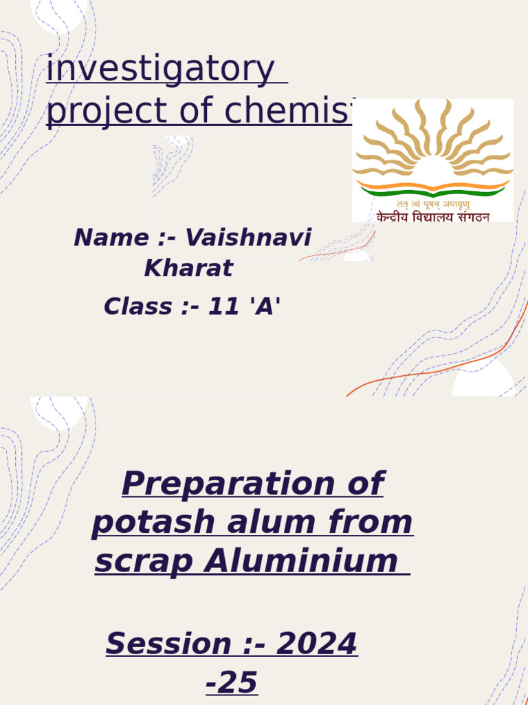 Class 11 Chemistry Project | PDF | Aluminium | Sulfuric Acid