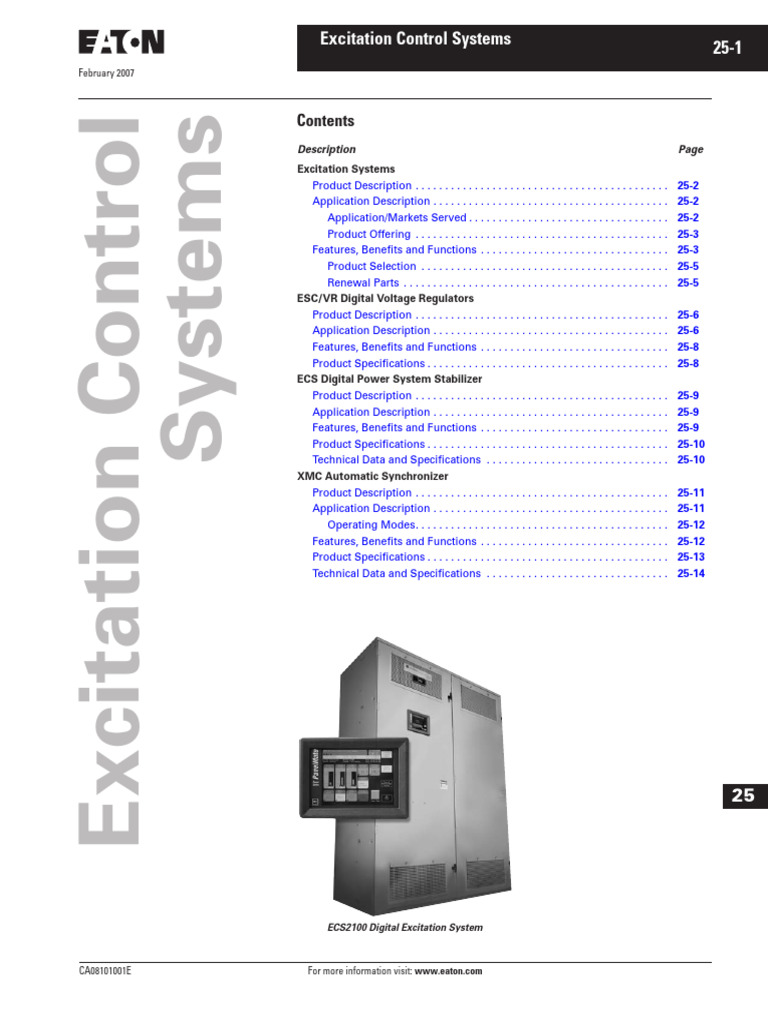Siemens SESCO Excitation Systems Overview | PDF | Alternating Current ...