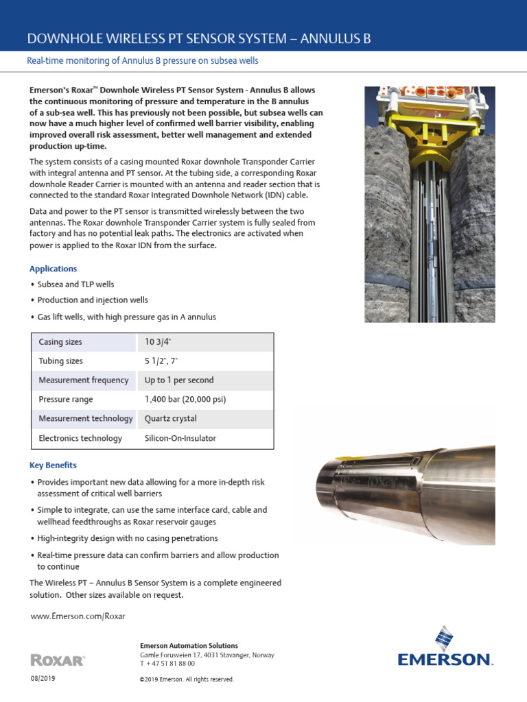 Roxar Wipt Flyer en 6005298 | PDF