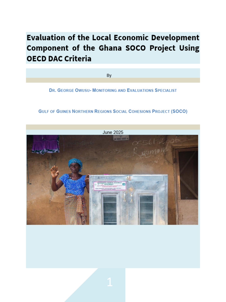 SOCO LED Evaluation Report by GEORGE OWUSU | PDF | Evaluation | Climate ...