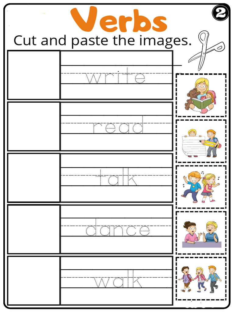 2 Verbs Cut and Paste | PDF