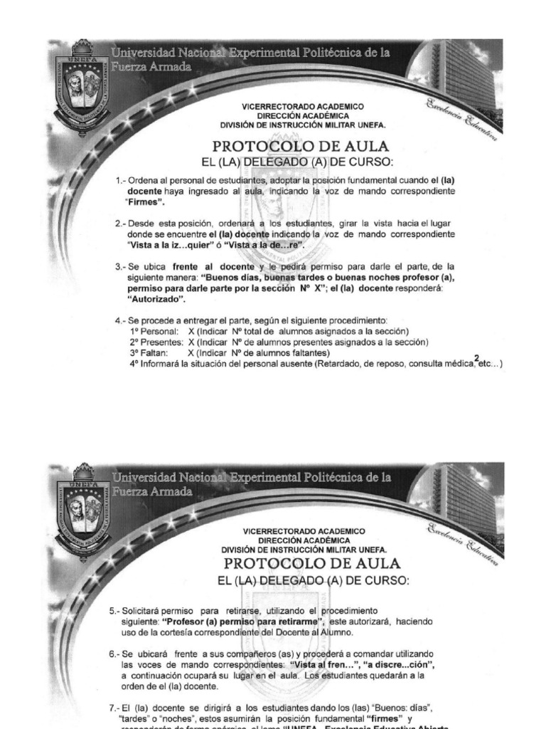 Ceremonial Aula Unefa | PDF