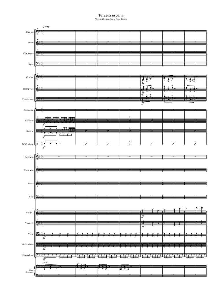 Tercera Escena - Partitura Completa | PDF | Producción musical | Organologia Elemental