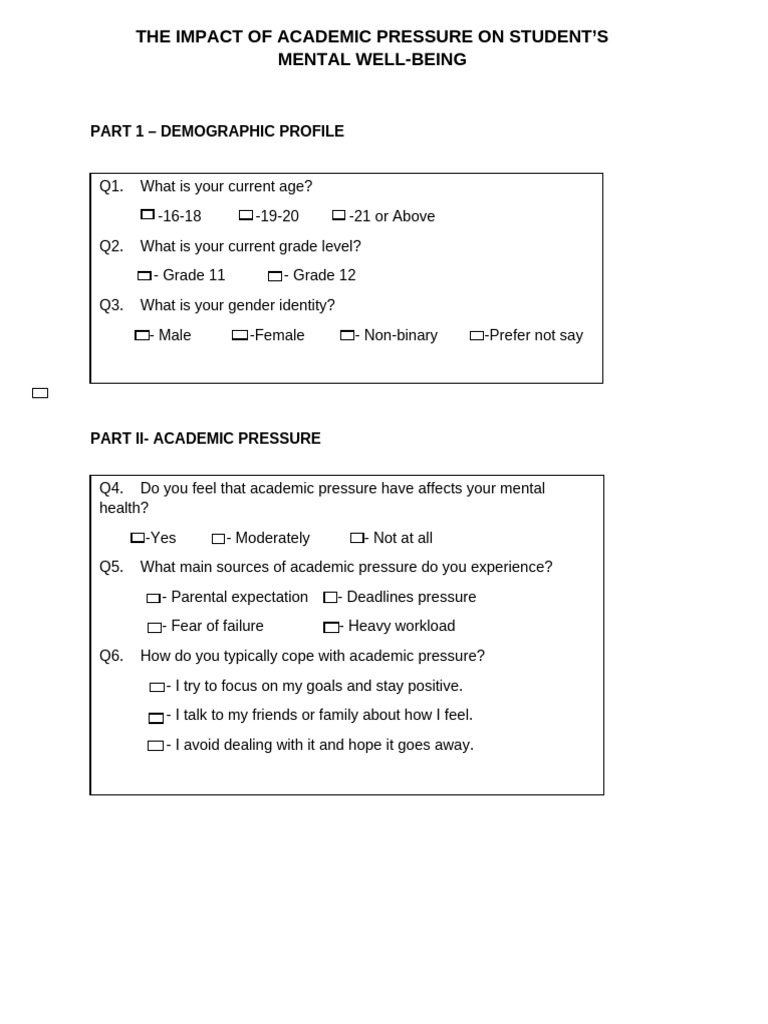 Academic Pressure's Impact on Students | PDF
