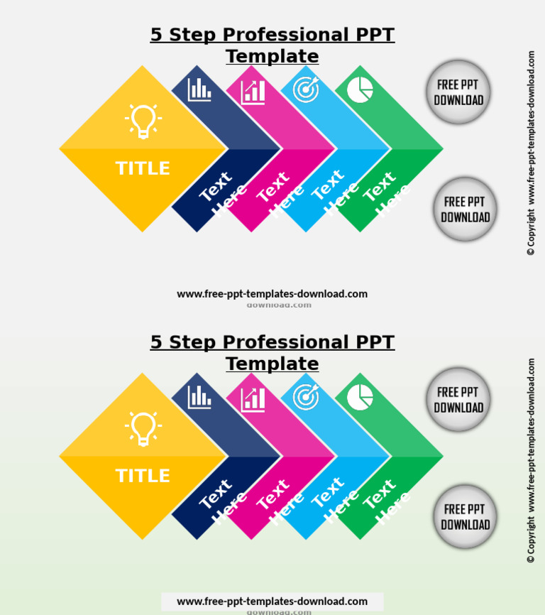5 Step Professional PPT Template | PDF