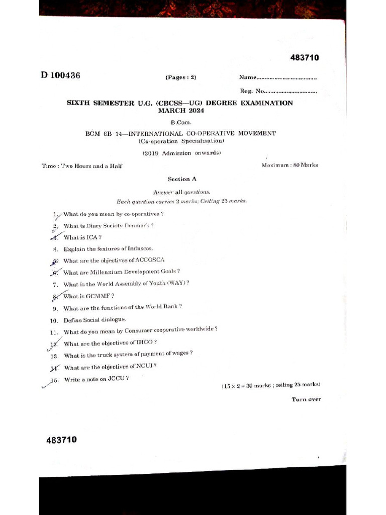 ICM 2024 Question Paper | PDF