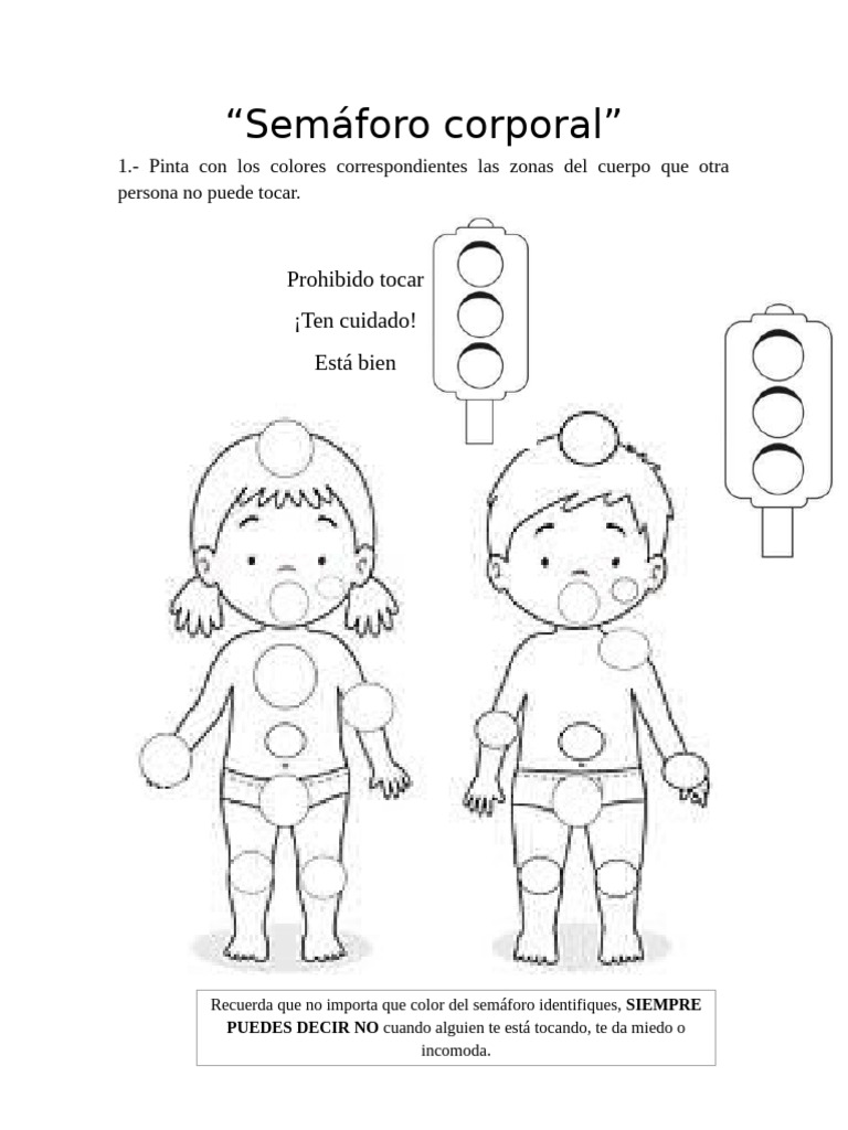 Semáforo Corporal en Partes Privadas | PDF