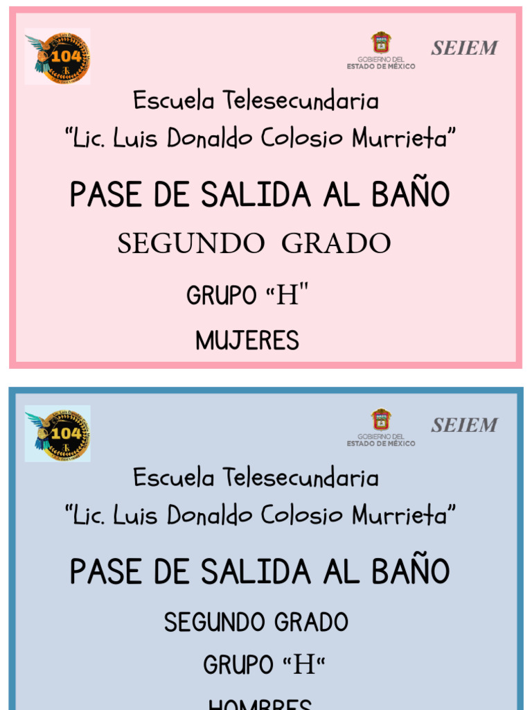 Pase de Salida Al Baño | PDF