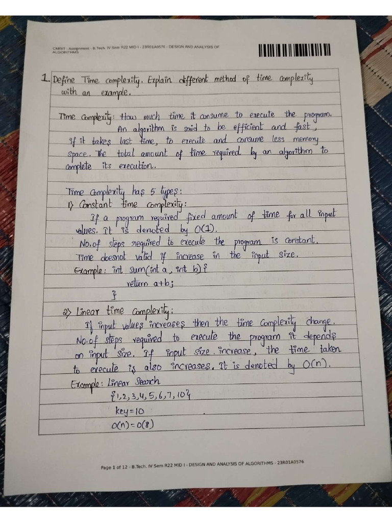 Daa Assignment .March | PDF