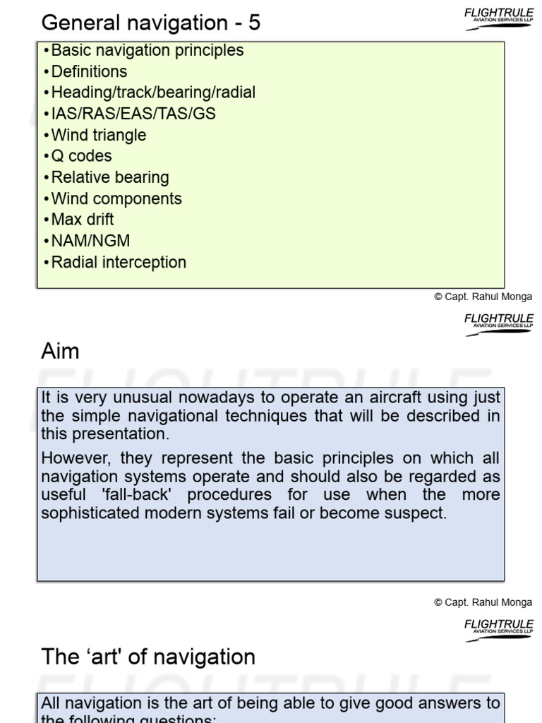 Gen Nav Basic Principles | PDF | Airspeed | Sea Level