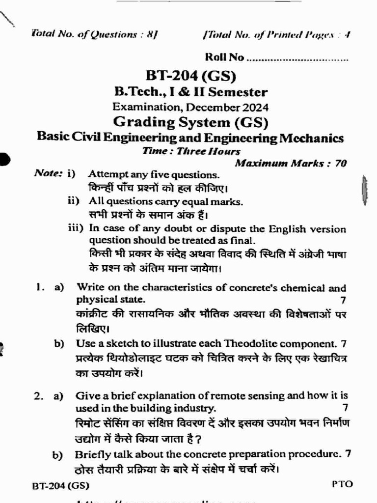 Basic Civil Engineering Pyq Visible | PDF