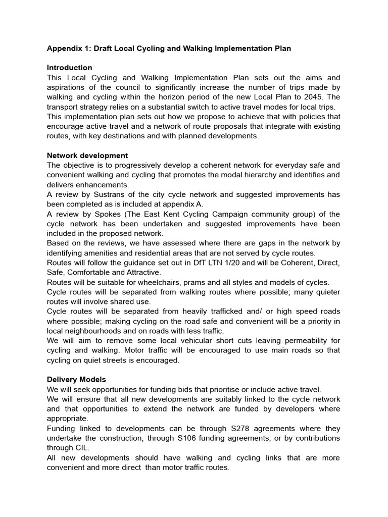 Crab and Winkle Way Cycling Plan | PDF | Cycling Infrastructure | Traffic