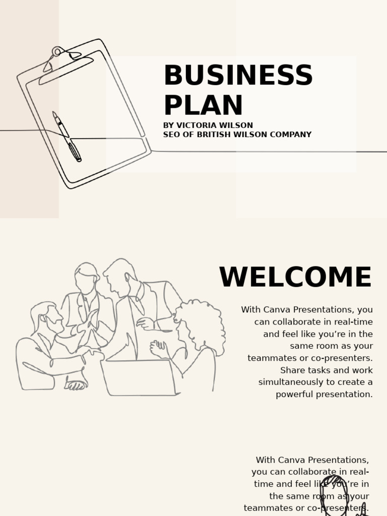 Beige Minimalist Business Plan Presentation | PDF