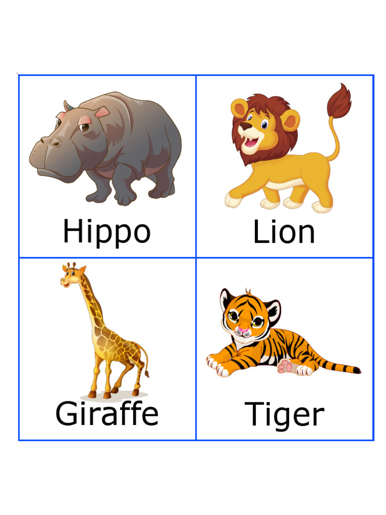 Tarjetas Animales 02 | PDF