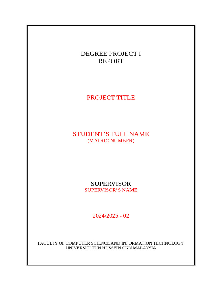 PSM 1 Report - Cover Page - EN.v2025 | PDF
