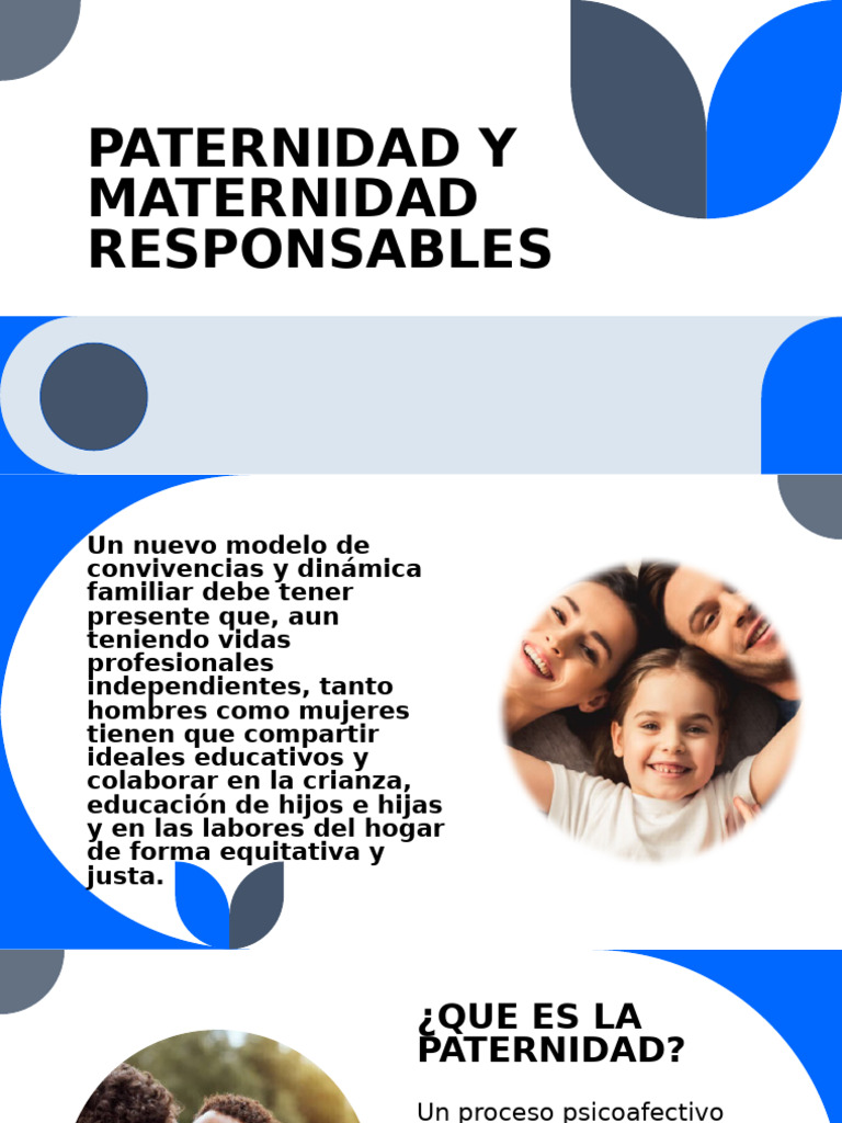 Diapositiva Paternidad y Maternidad Responsables | PDF | Amor | Psicología Social