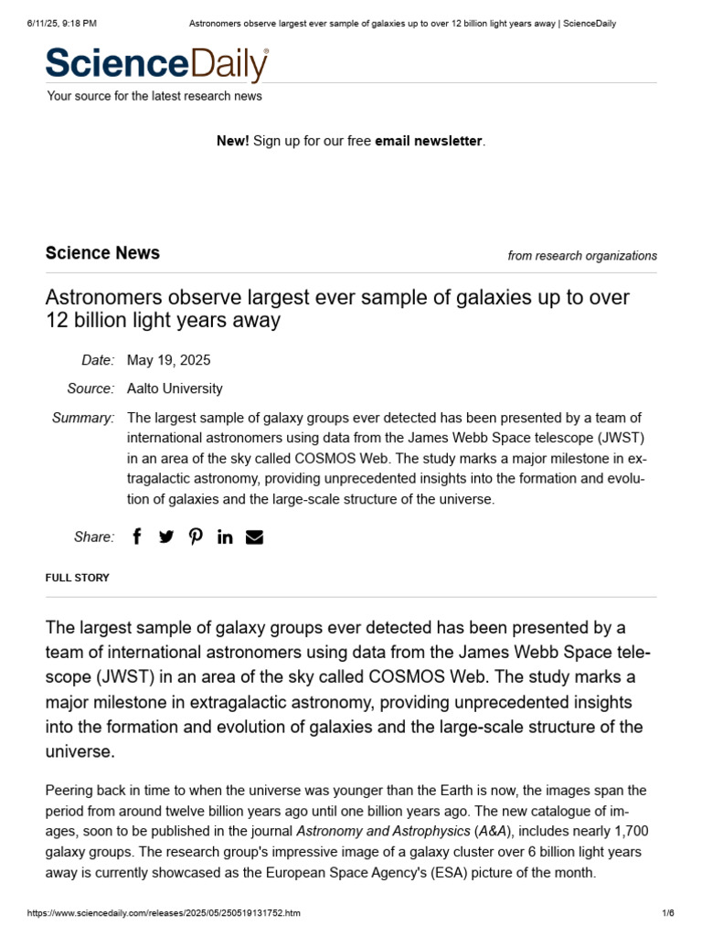 Astronomers Observe Largest Ever Sample of Galaxies Up To Over 12 Billion Light Years Away ...