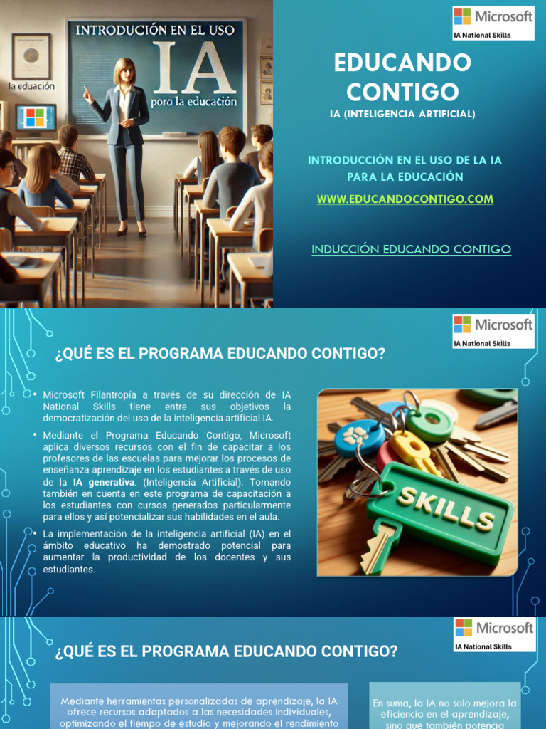 A Educando Contigo IA Cursos Gratuitos Microsoft 2025 | PDF | Inteligencia artificial ...
