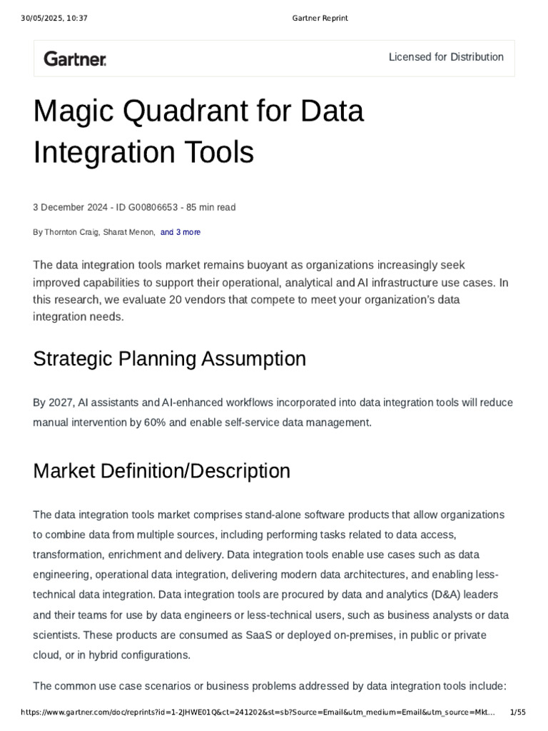 Gartner Reprint | PDF | Cloud Computing | Amazon Web Services