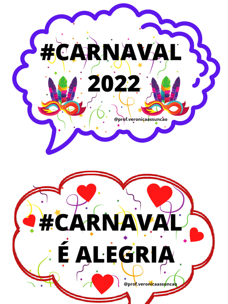Plaquinhas Carnaval 2022 | PDF