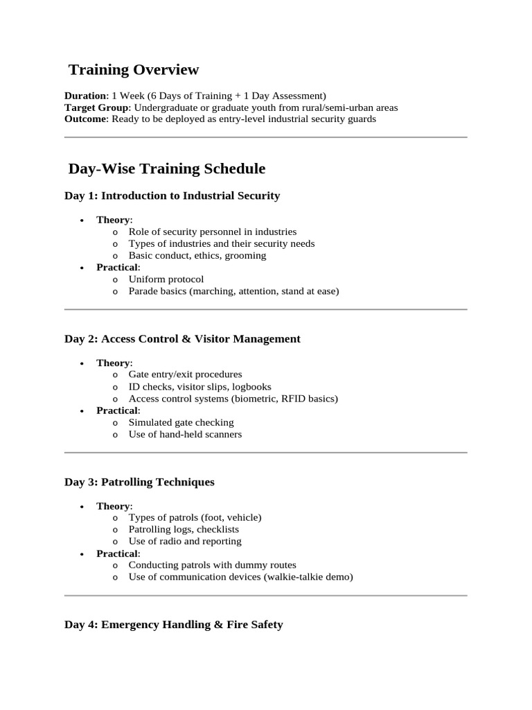 Industrial Security Training Program | PDF | Simulation