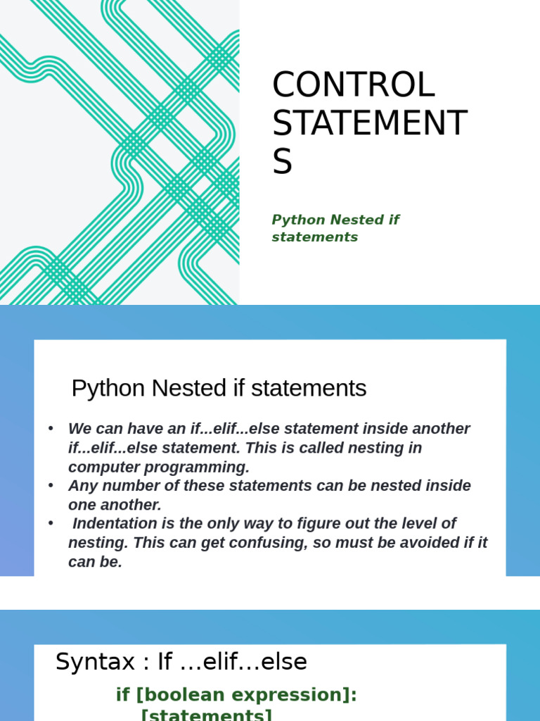 Control Statements If And For Loop Pdf Control Flow Parameter Computer Programming