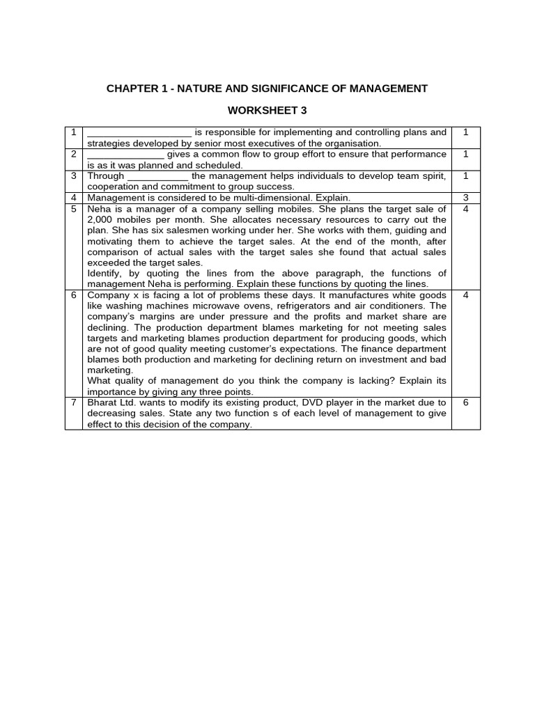 Worksheet 3 BST CH1 | PDF