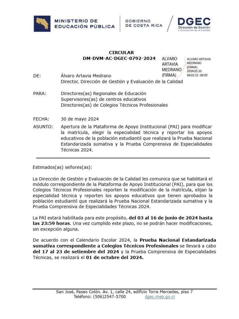 Circular DM DVM Ac Dgec 0792 2024 | PDF