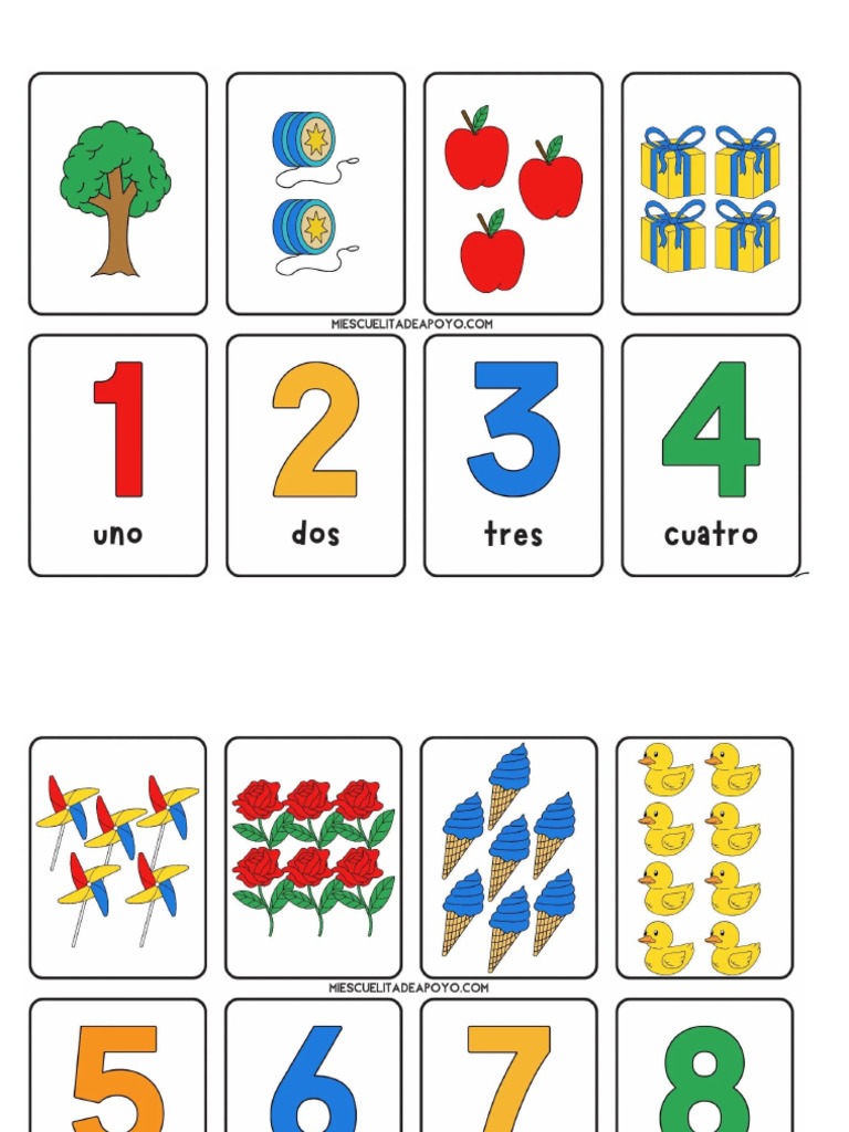 Memorama Numeros Del 1 Al 10 | PDF