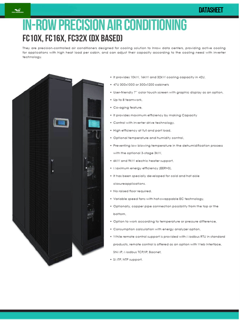 In-Row Precision Air Conditioning Solutions | PDF | Air Conditioning ...