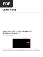 Class 12 Indefinite Integration PYQ S Q | PDF