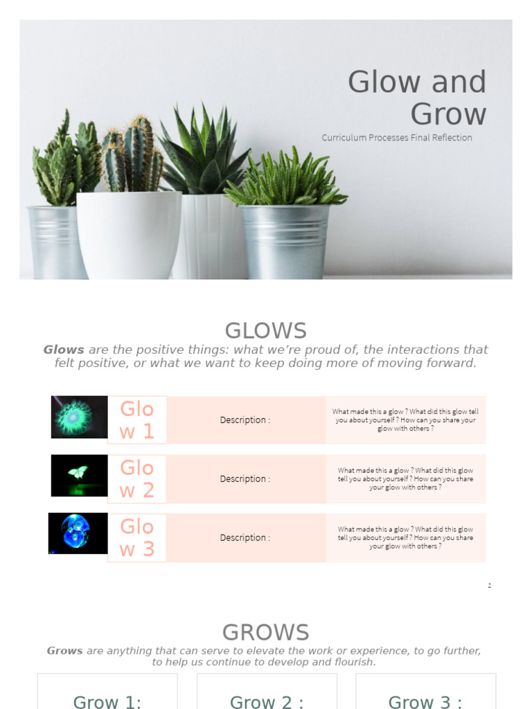 Glow and Grow Template | PDF