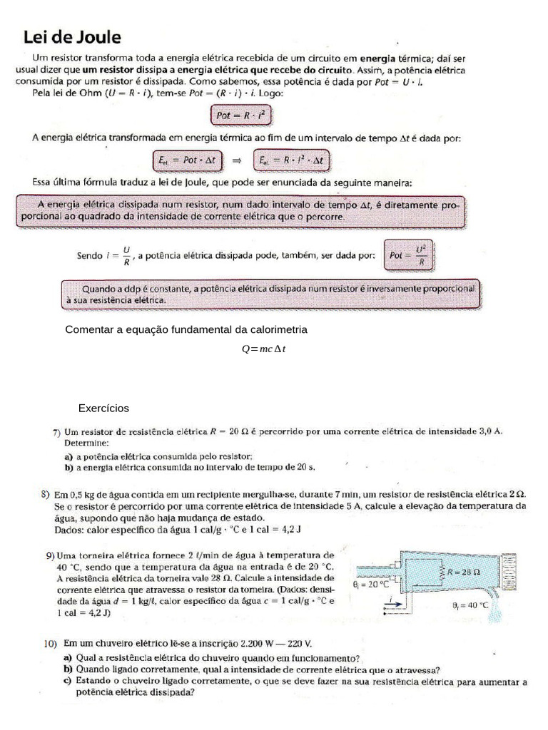 Aula 7 Lei de Joule | PDF