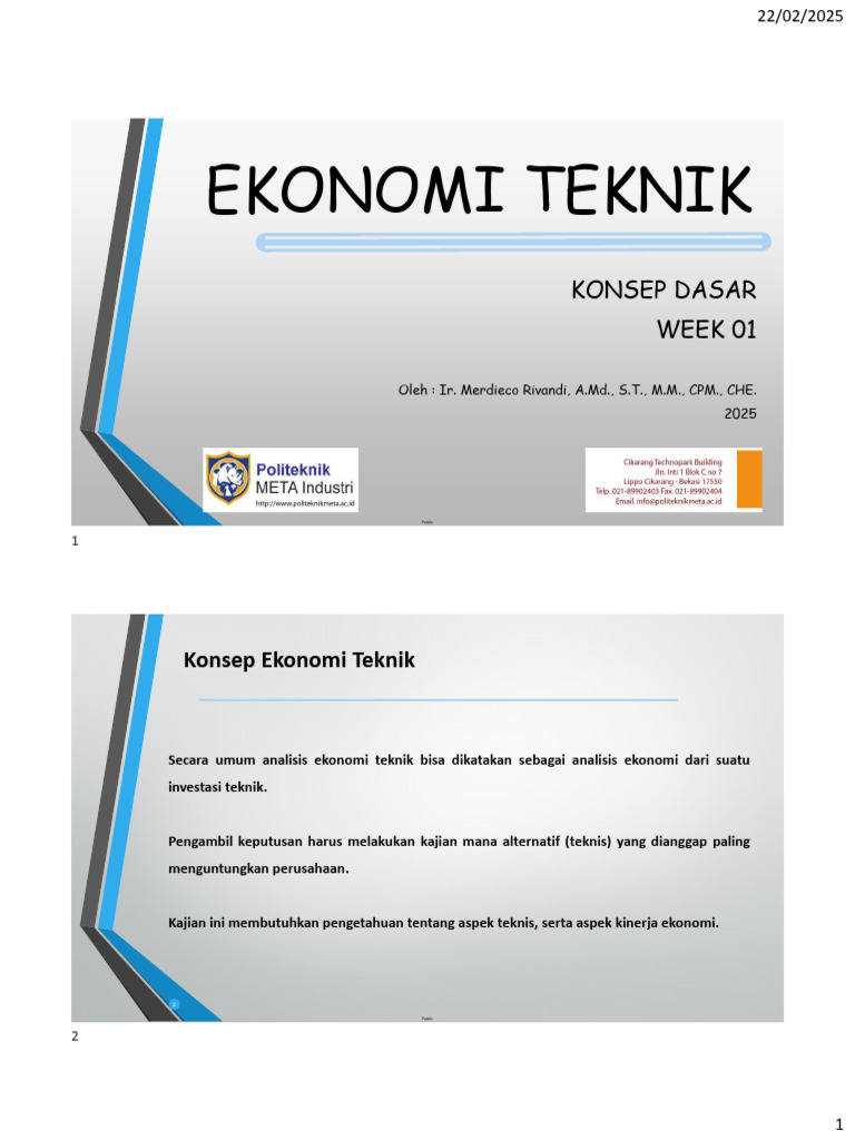 Konsep Dasar EkoTek | PDF